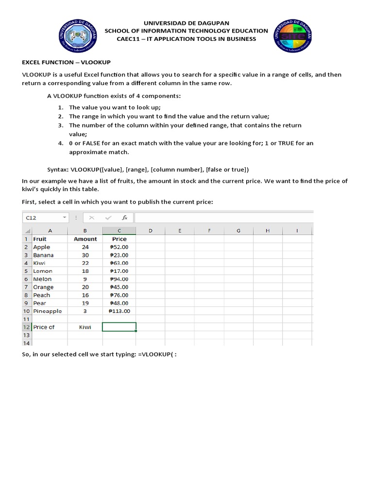 VLOOKUP and Pivot Table Guide | PDF