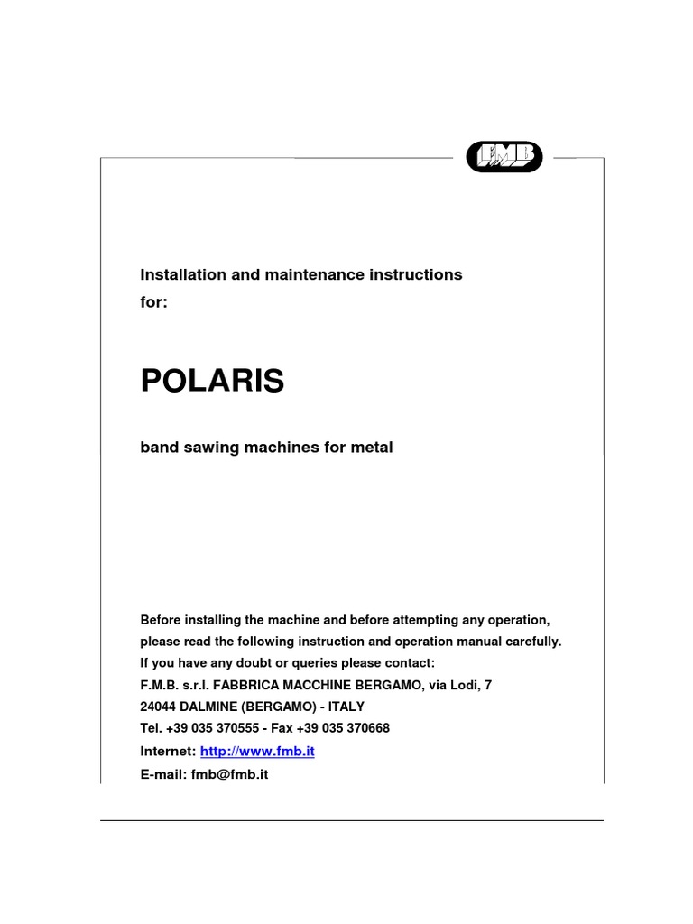 Manual Starret Polaris | PDF | Mains Electricity | Electric Motor