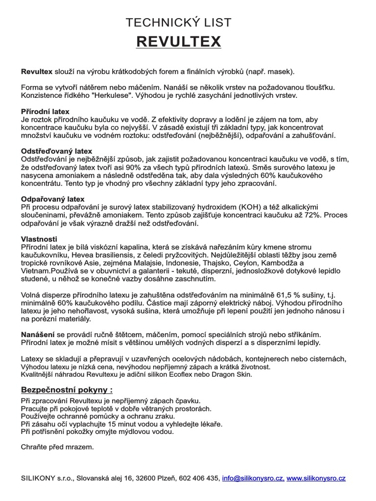 Revultex_Technicky_list | PDF