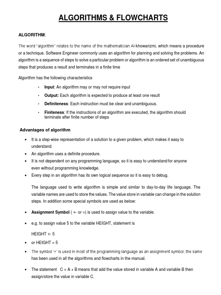 Understanding Algorithms and Flowcharts | PDF | Computers | Technology & Engineering