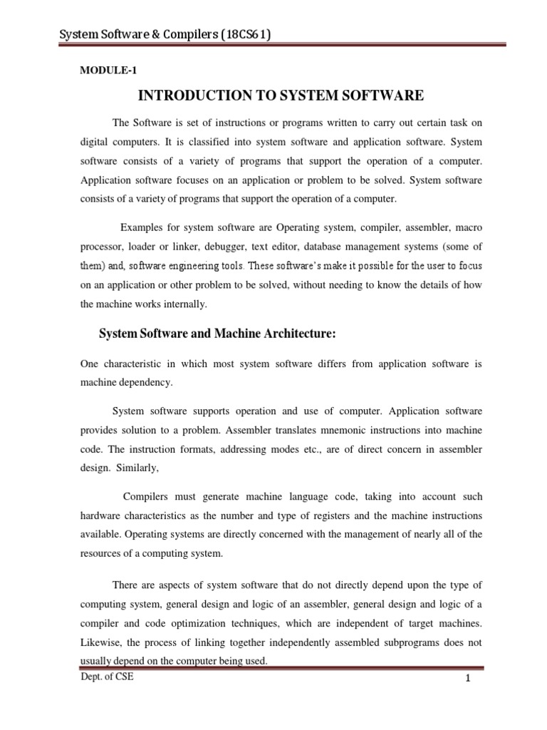 SSCD Module1 | PDF | Assembly Language | Computer Program