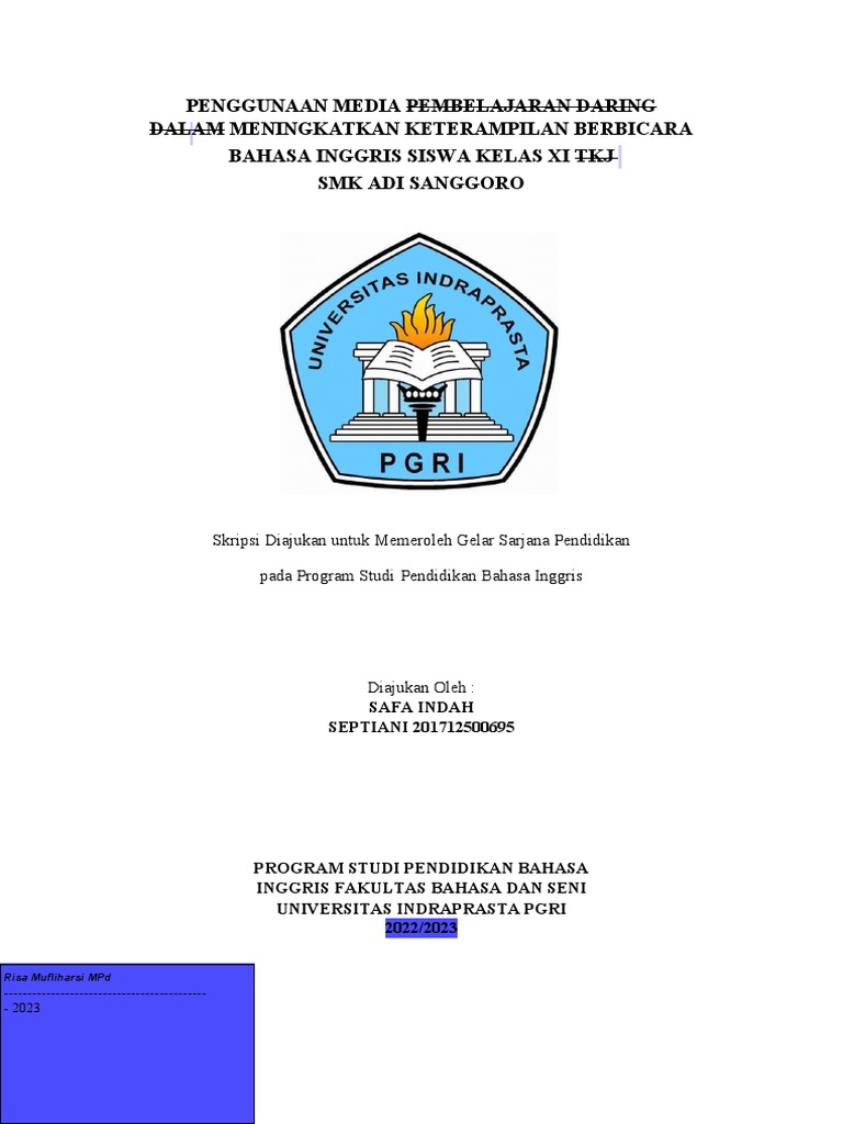 BAB I (Safa Indah Septiani - 201912500695) - Checked | PDF | Karier ...