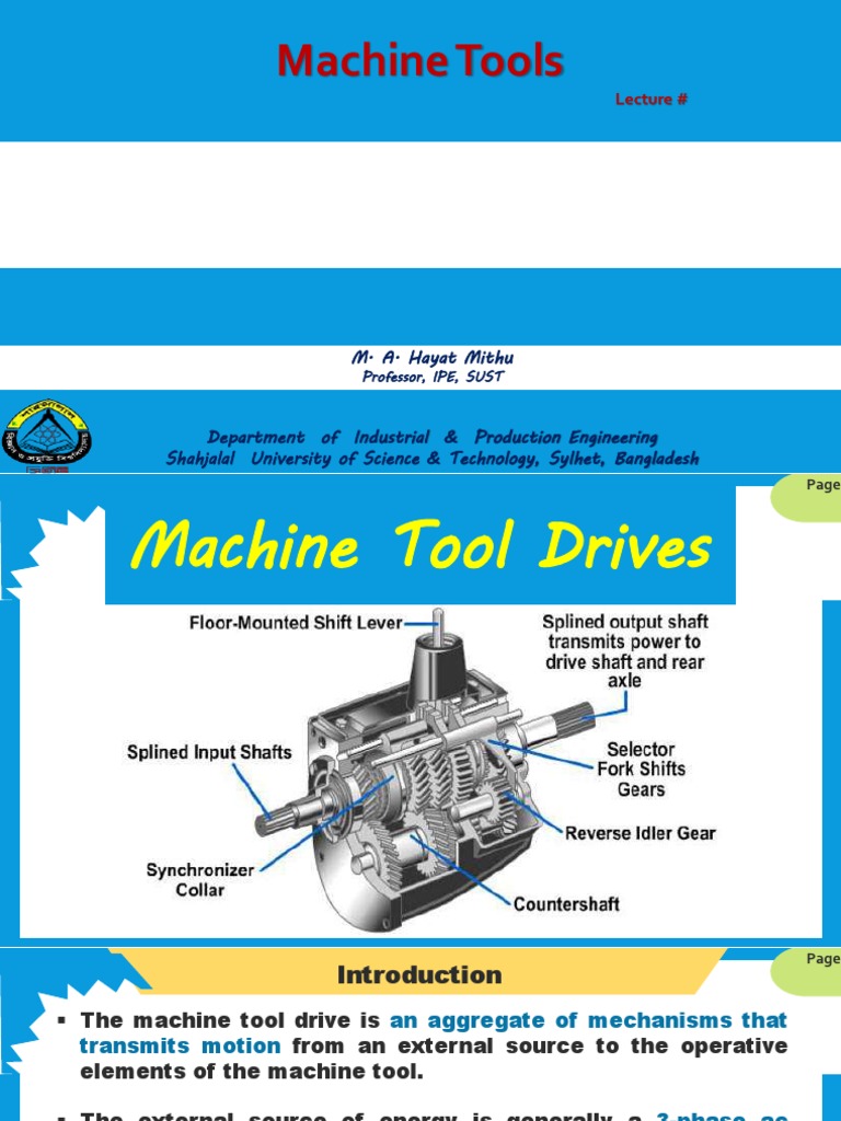 Machine Tool Drives | PDF