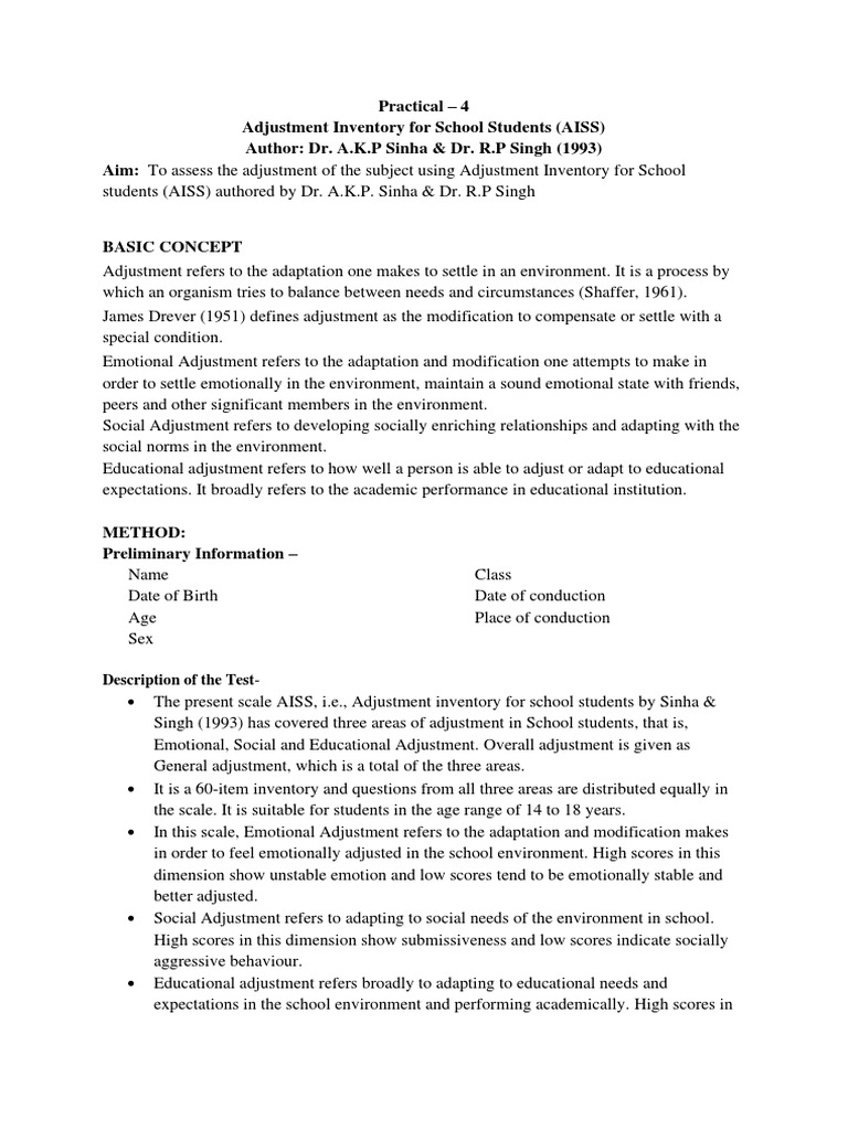 Practical 4 AISS Filework | PDF | Validity (Statistics) | Psychology