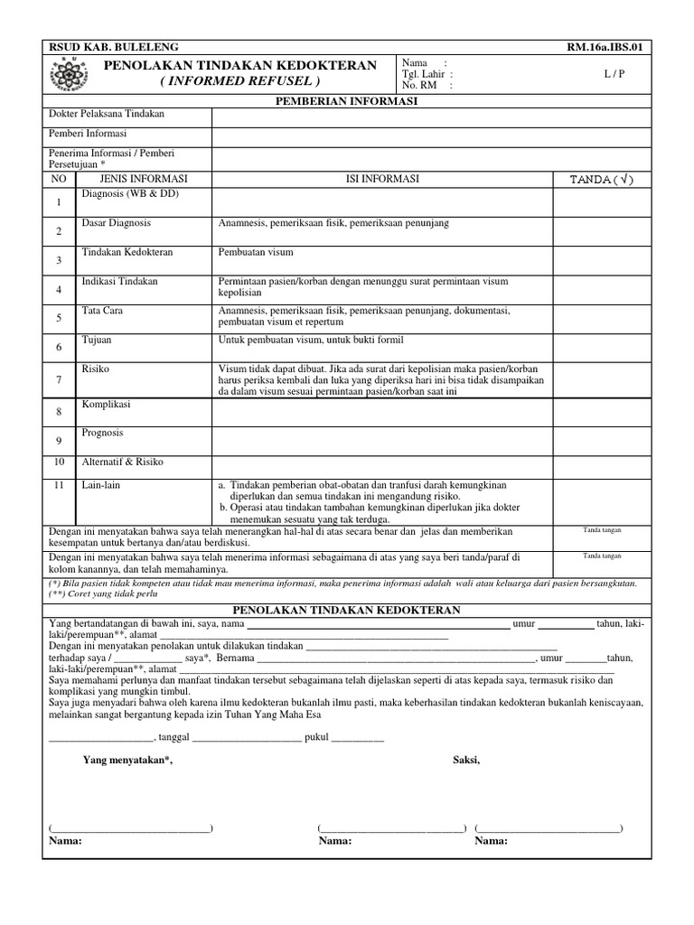 Penolakan Visum | PDF