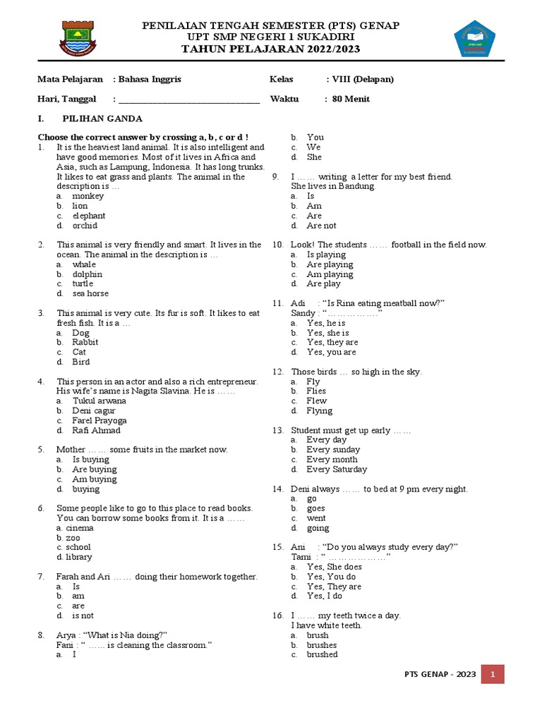 Pts Genap 2023 | PDF