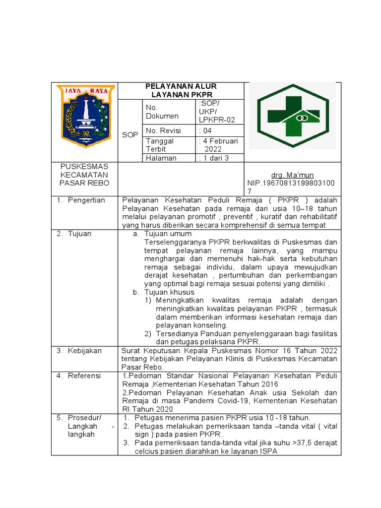 SOP ALUR PKPR 2022 Fix | PDF