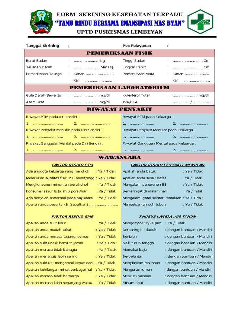 FORM SKRINING INOVASI | PDF
