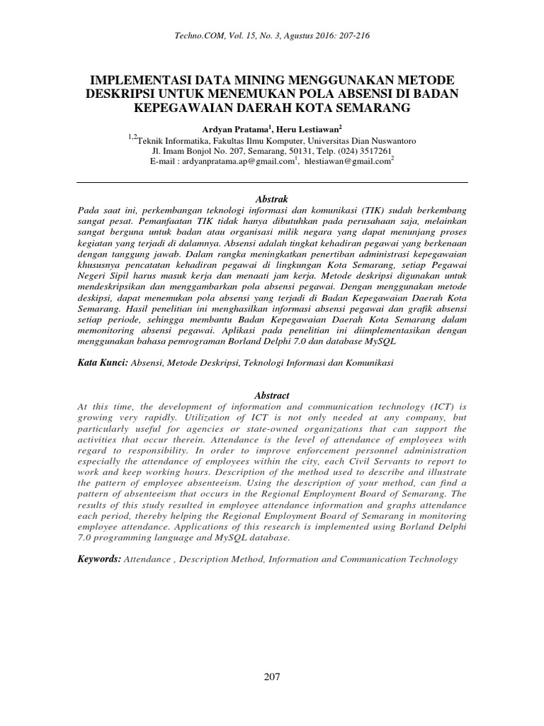 Implementasi Data Mining Menggunakan Metode Deskripsi Untuk Menemukan ...