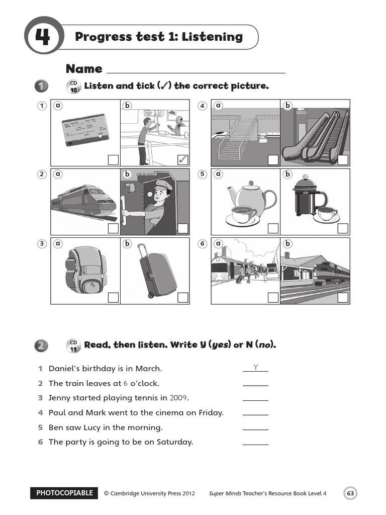 TRB U4 Progress Test | PDF