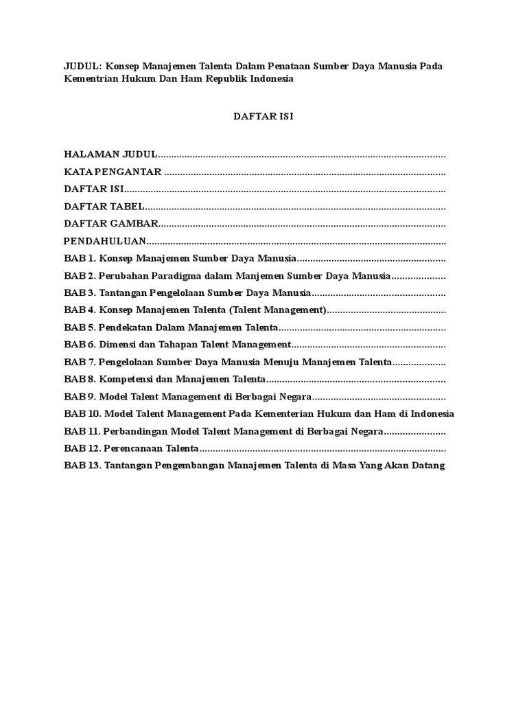 Daftar Isi Buku 1 | PDF