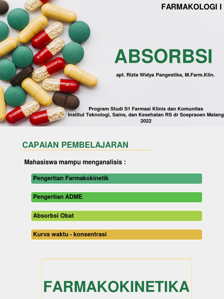 Absorbsi Obat dan Farmakokinetik | PDF