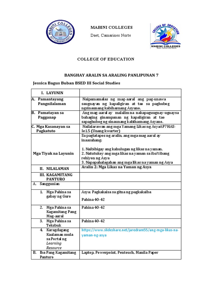 Detailed Lesson Plan Ni Jessica Buban! | PDF