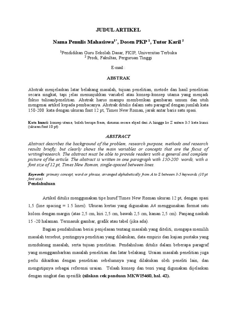 Template Karya Ilmiah UT | PDF