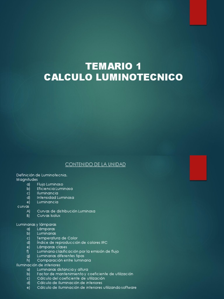 Calculo Luminotecnico | PDF