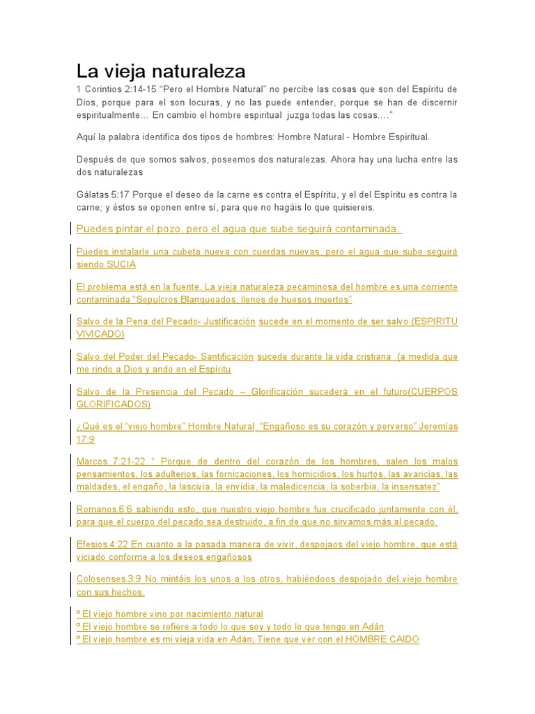La Vieja Naturaleza | PDF | Pecado | Cristo (título)