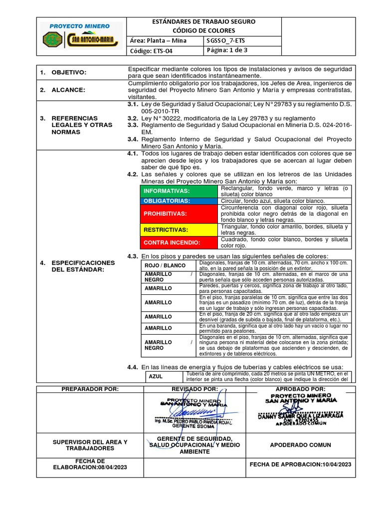 Código de Colores en Minería | PDF | Color