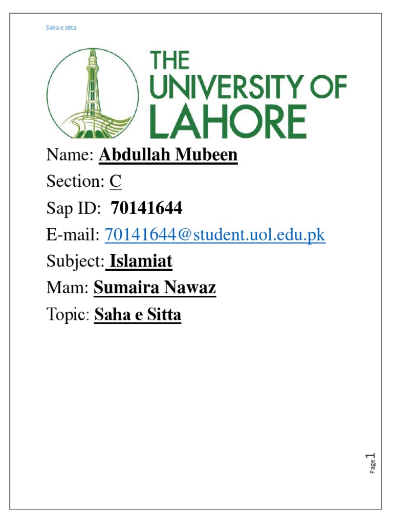 Saha e Sitta | PDF