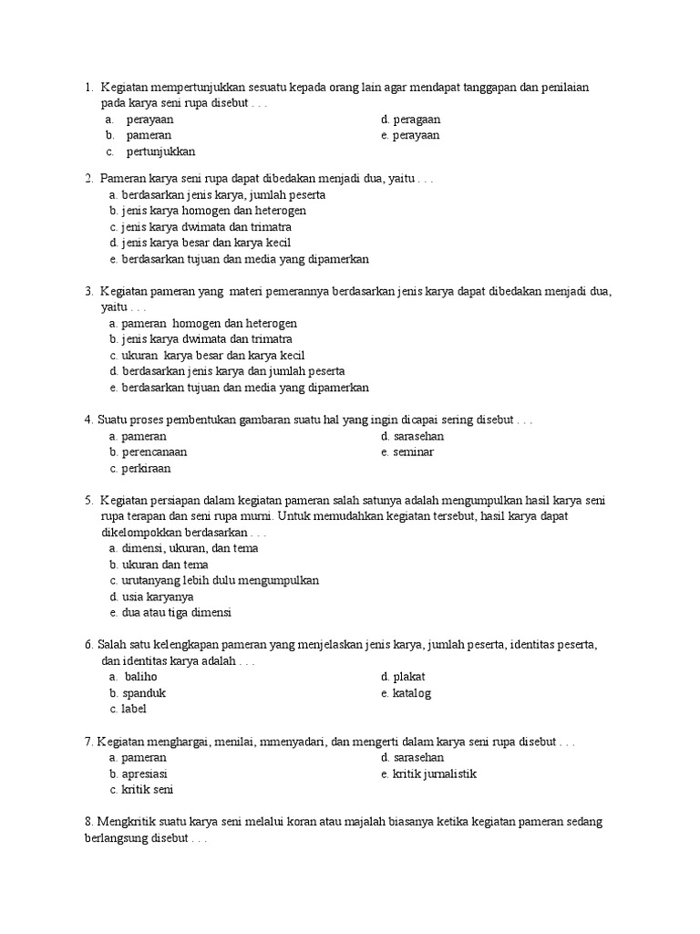 Panduan Pameran Seni Rupa Dan Teater Pdf