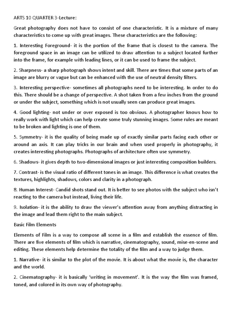 Lecture - aRTS 10 q3 | PDF