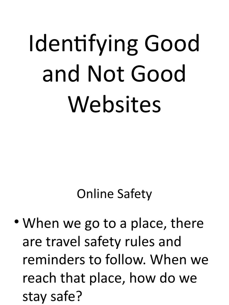 Computer Identifying Good and Not Good Websites | PDF | Privacy ...