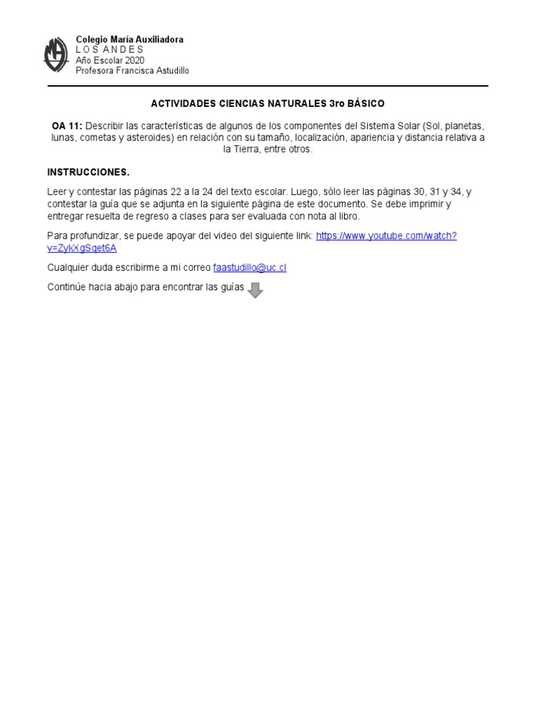 Cs - Nat 3ro Basico | PDF | Asteroide | Satélite natural