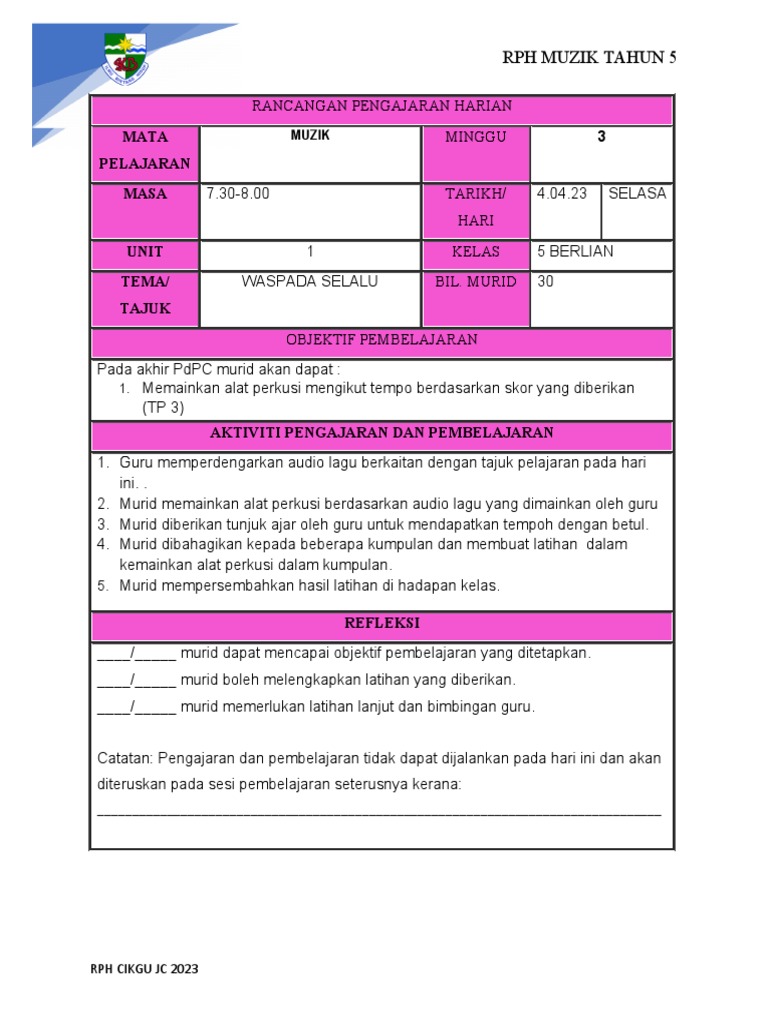 RPH Minggu 3 MZ | PDF