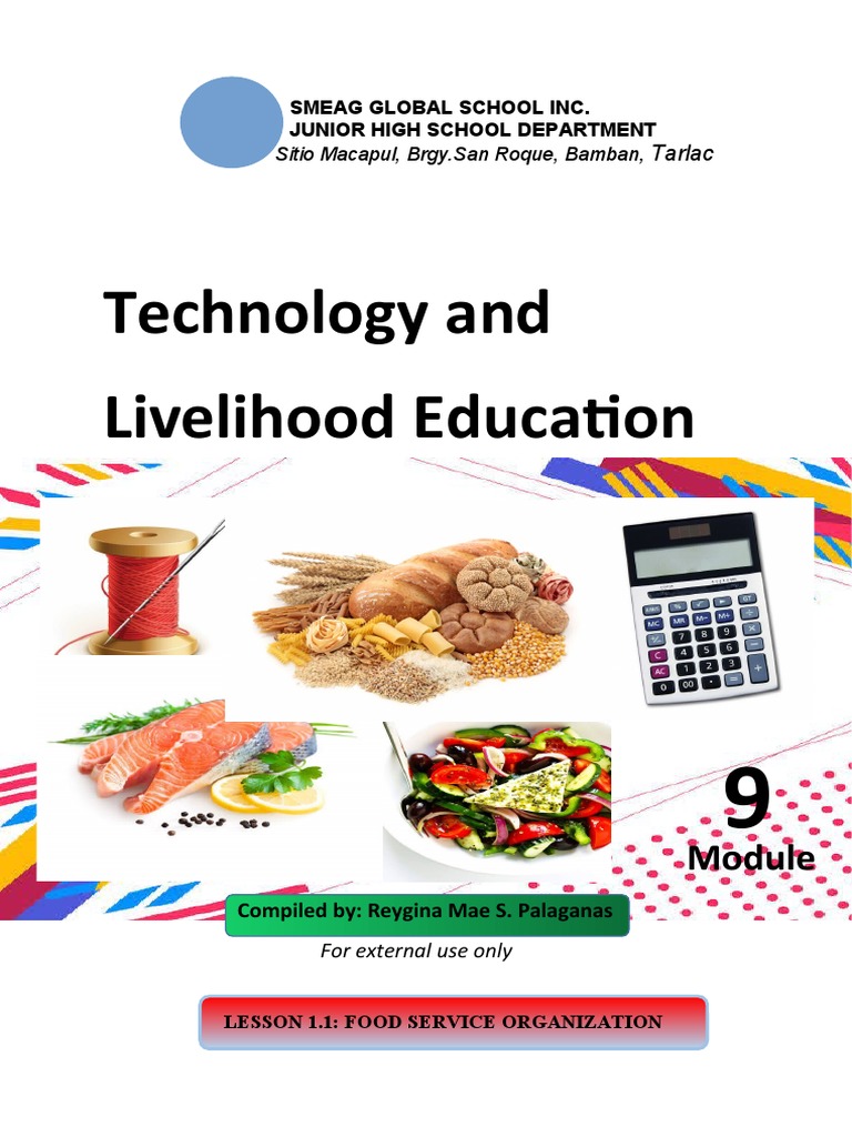 Tle Grade 9 Final Layout | PDF | Tableware | Menu