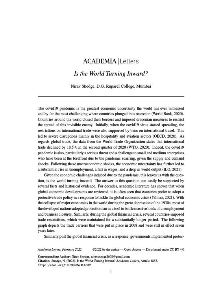Is The World Turning Inward | PDF