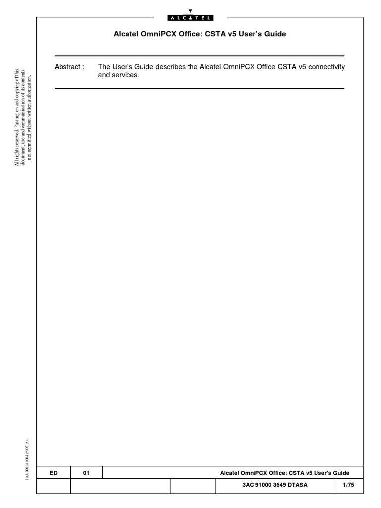 Csta v5 Users Guide-Ed1 | Download Free PDF | Internet Protocol Suite ...