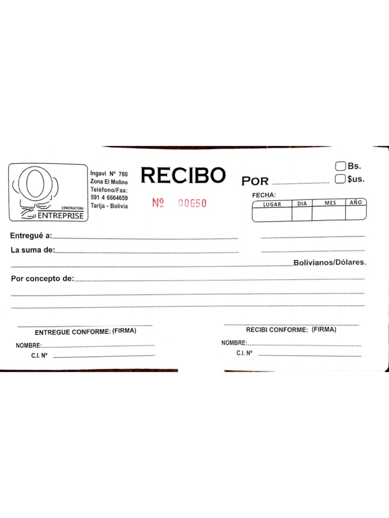 Modelo de Recibo | PDF
