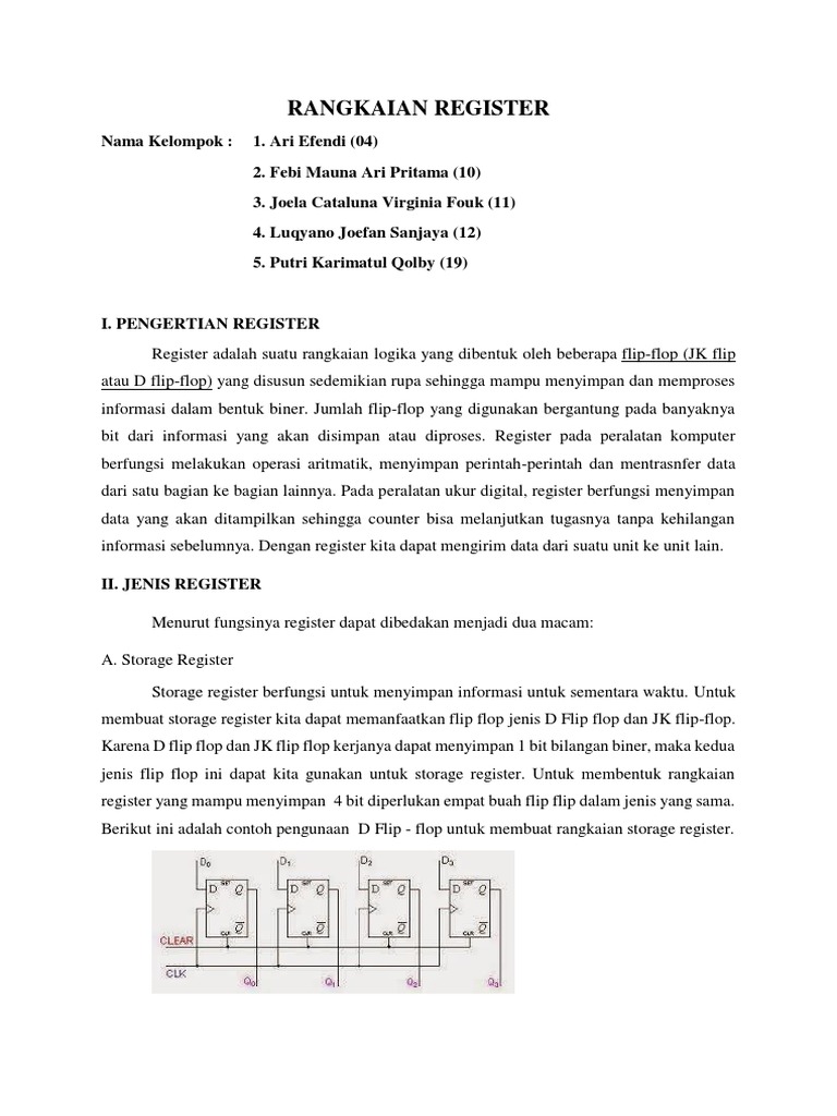 RANGKAIAN REGISTER | PDF