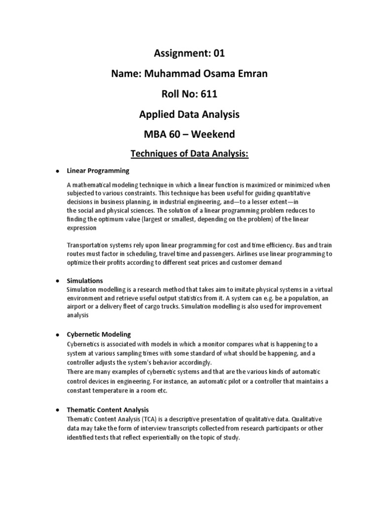611 Mba Pdf Factor Analysis Data Analysis