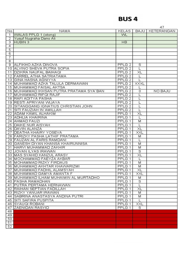 Absen Bus Halaman 4 | PDF
