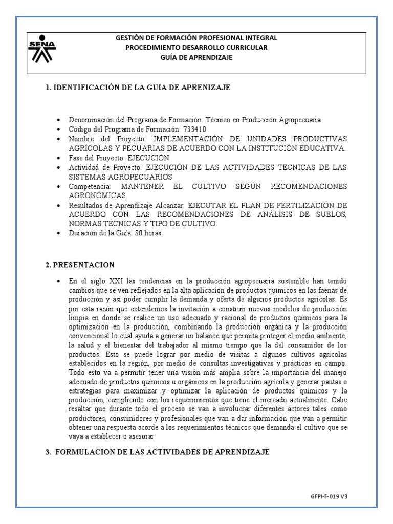 GFPI-F-019 - Formato - Guia - de - Aprendizaje - FERTILIZACIÓN | PDF