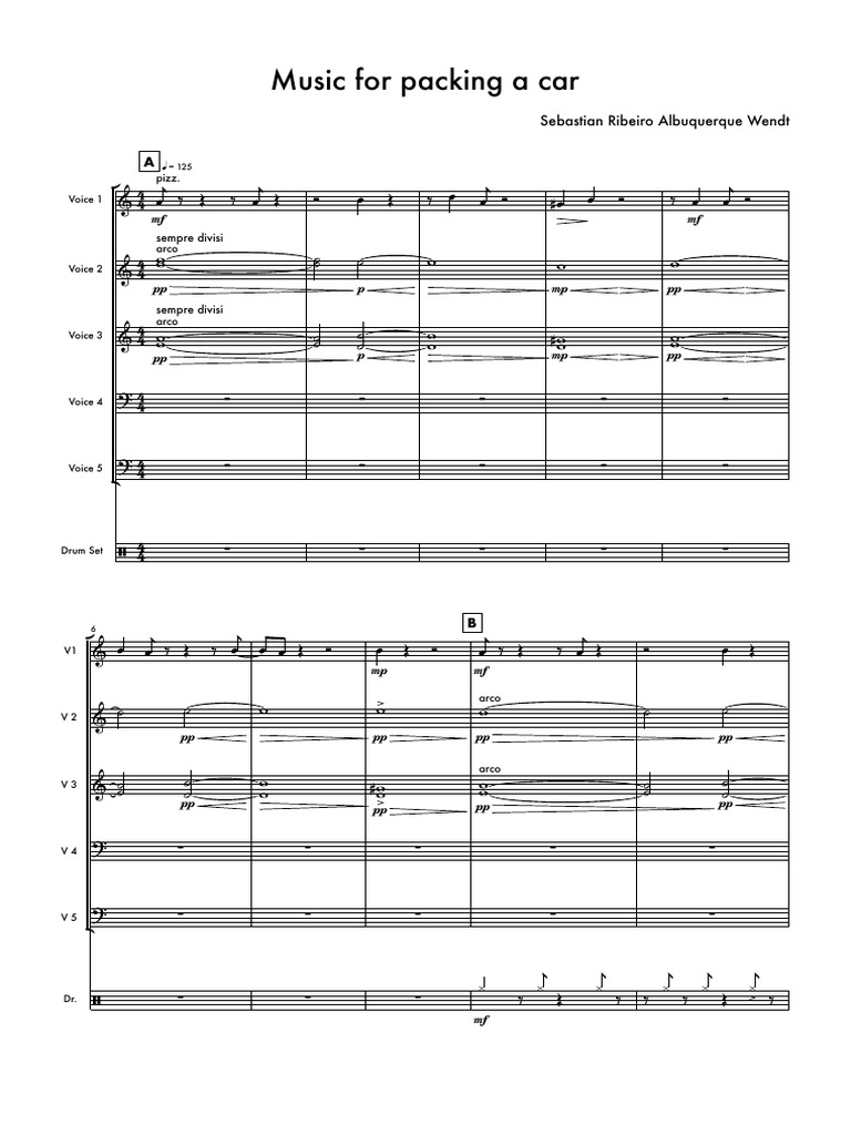 Music for packing a car_Particell_ | PDF