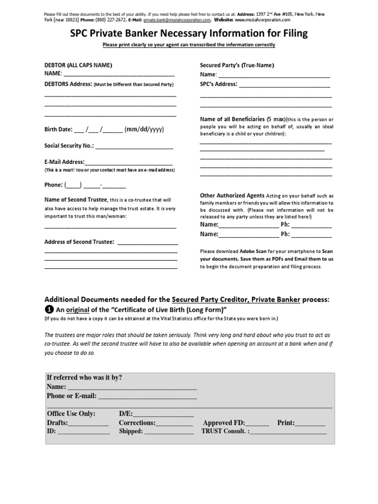 SPC- Intake Form and POA Requires Notary | PDF | Power Of Attorney ...