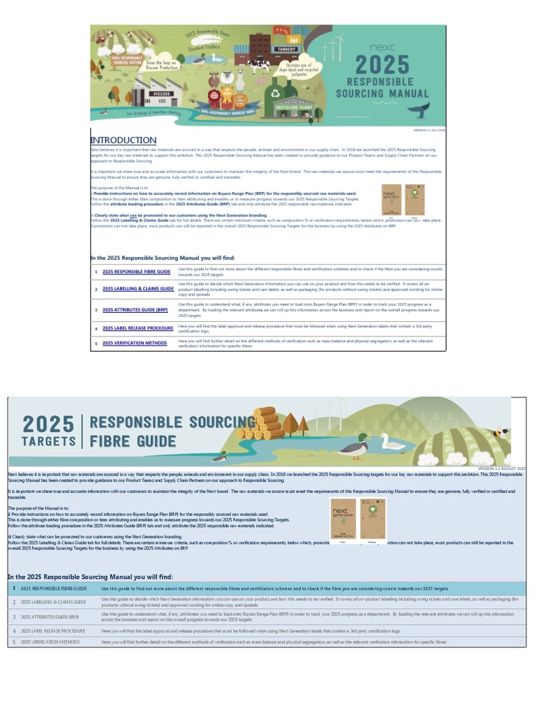 2025 Responsible Sourcing Manual - Updated 21.08.20 | PDF