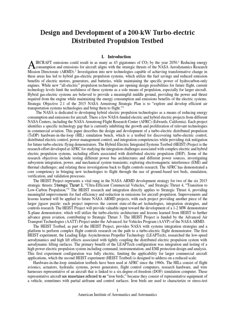 Design and Development of A 200-kW Turbo-Electric Distributed ...