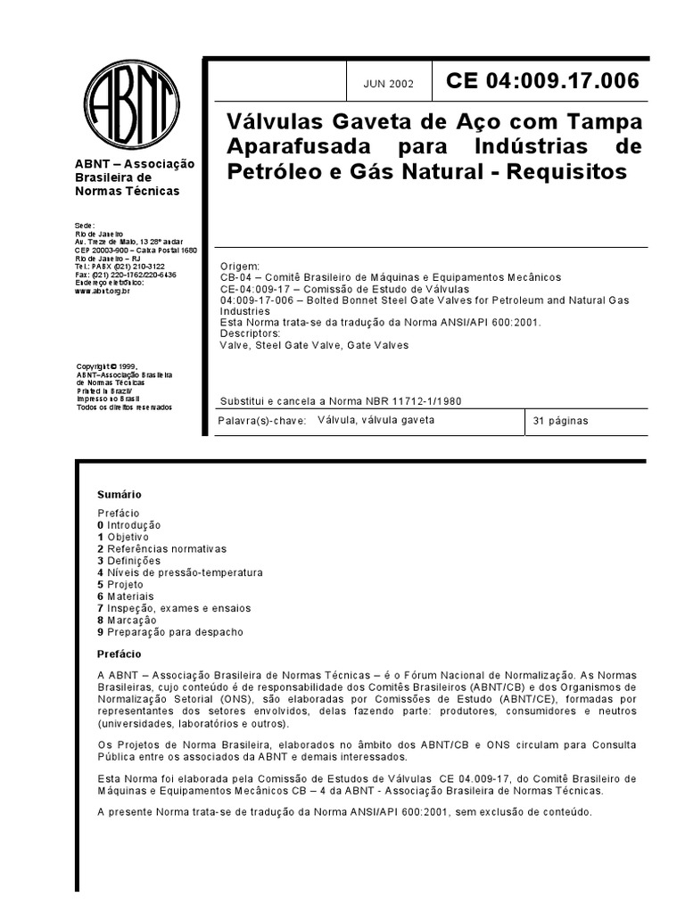 Api-600 2001 | PDF