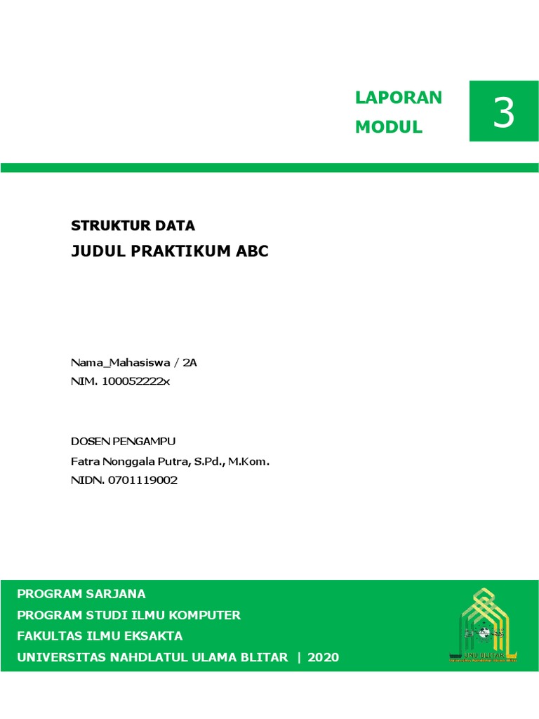 FOrmat Laporan Praktikum 2020 | PDF