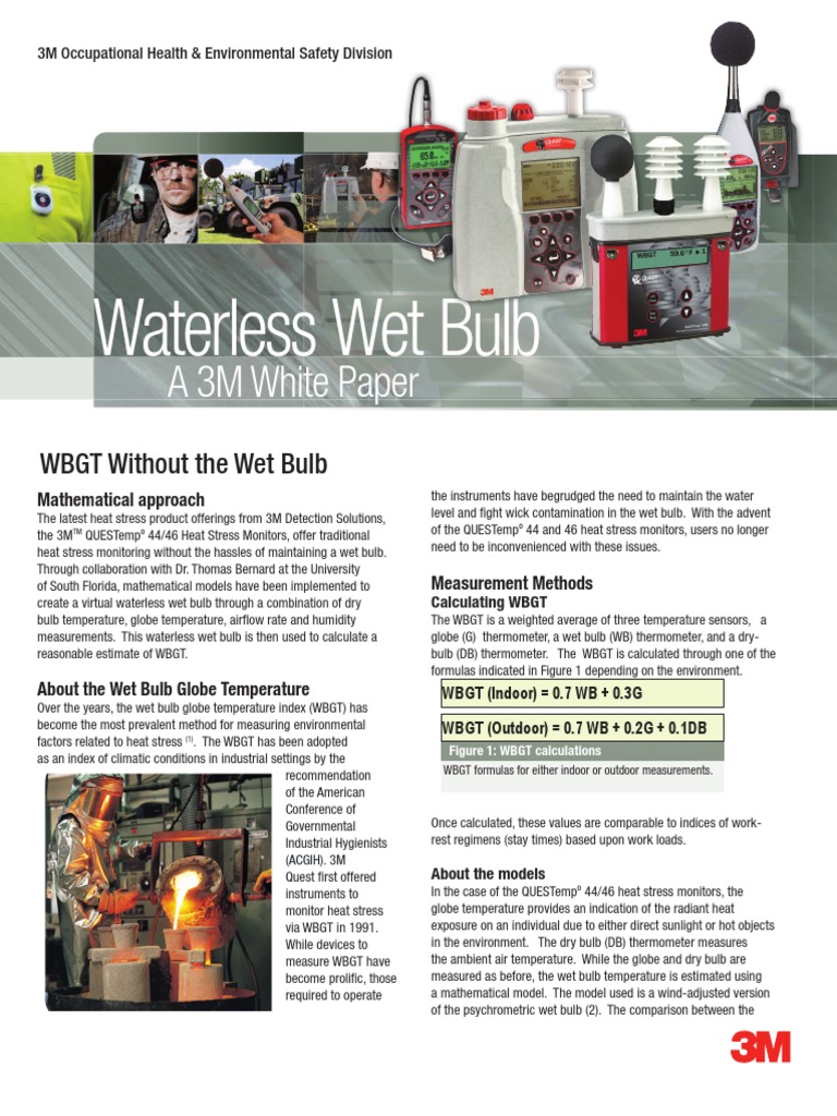 WBGT - Waterless Wetbulb - For Web | PDF | Humidity | Thermometer