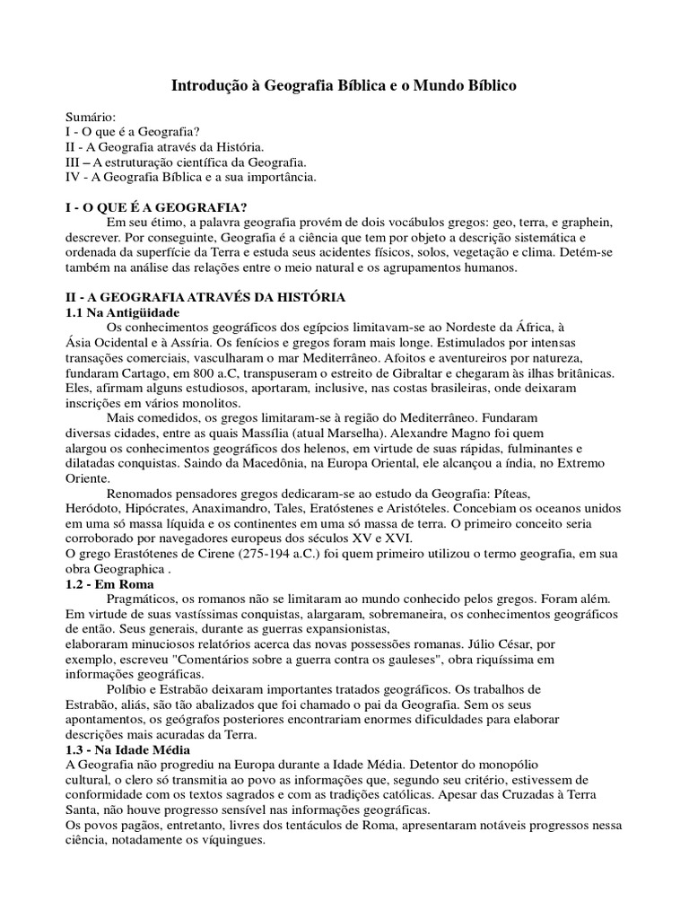 Geografia Biblica Aula 1 Pdf
