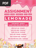 DM Nhom 6 Bao Cao Phan Tich Ve Lemonade | PDF