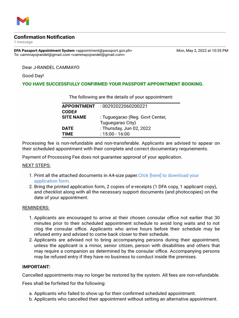 Gmail - Confirmation Notification | PDF | Business | Finance & Money ...