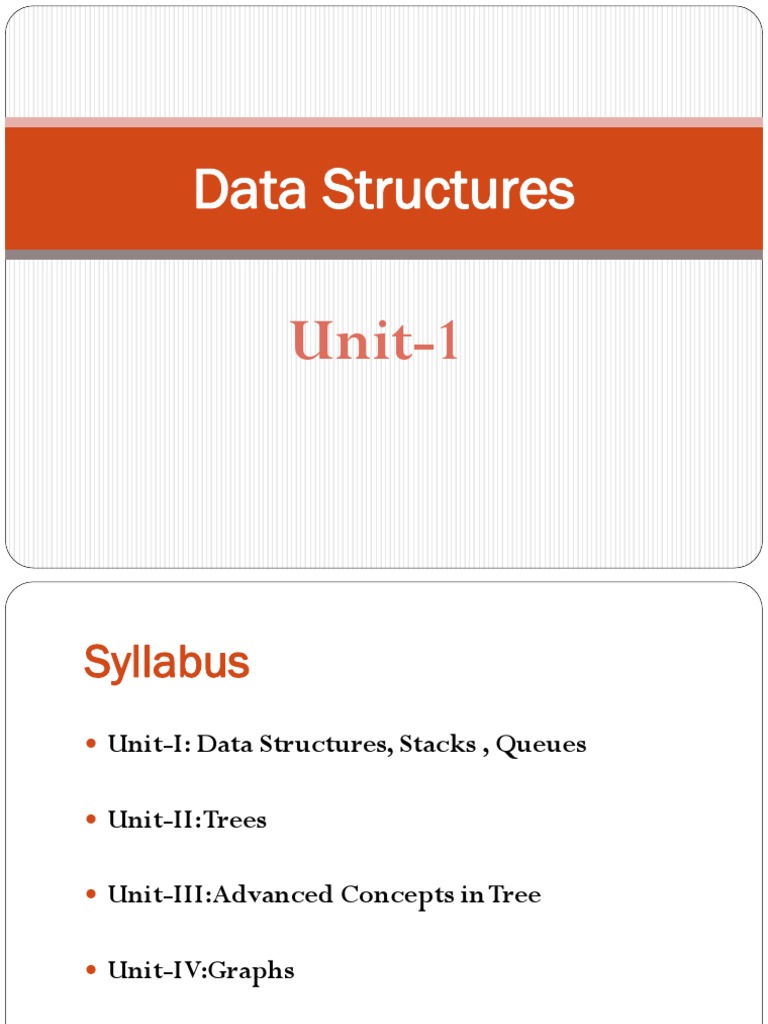 DS Unit 1 | PDF | Queue (Abstract Data Type) | Data Management