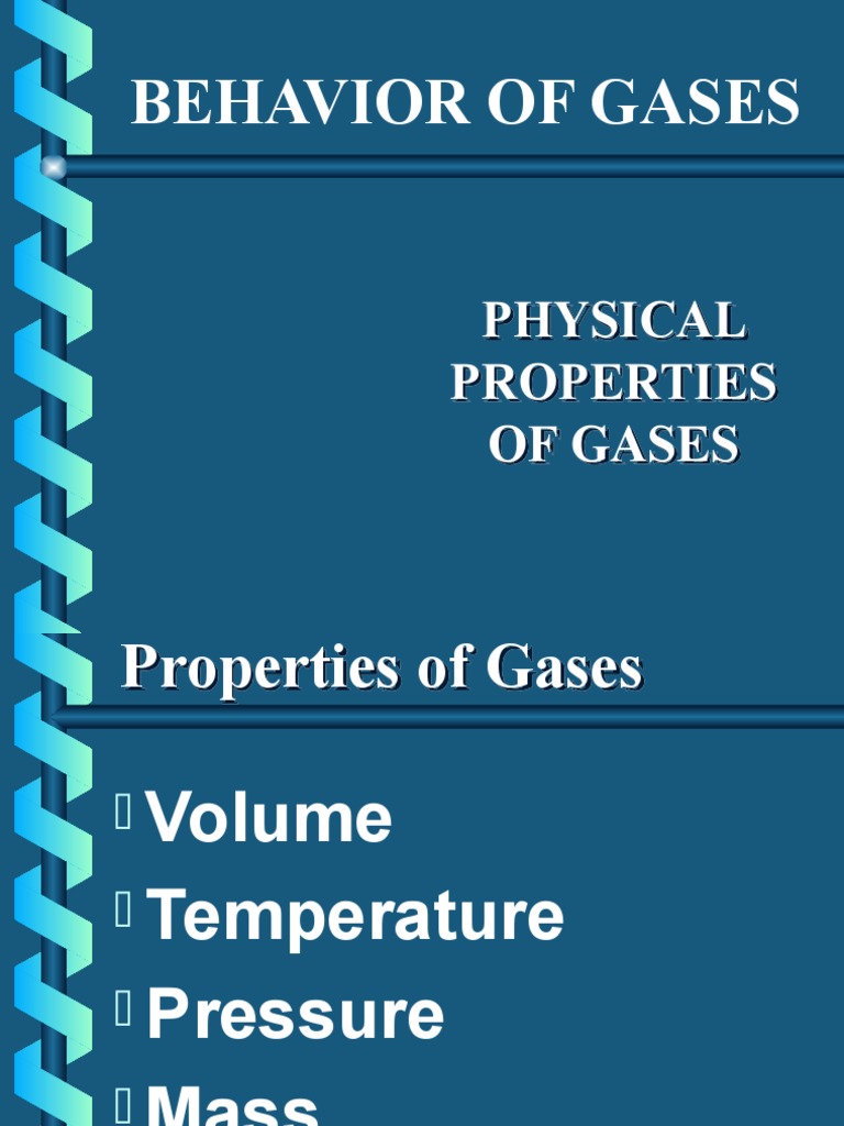 Intro To Behavior of Gases | PDF | Gases | Atmosphere Of Earth