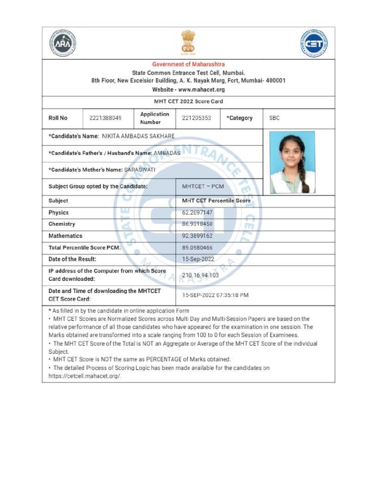 Score Cards - Candidate Login - 11zon | PDF