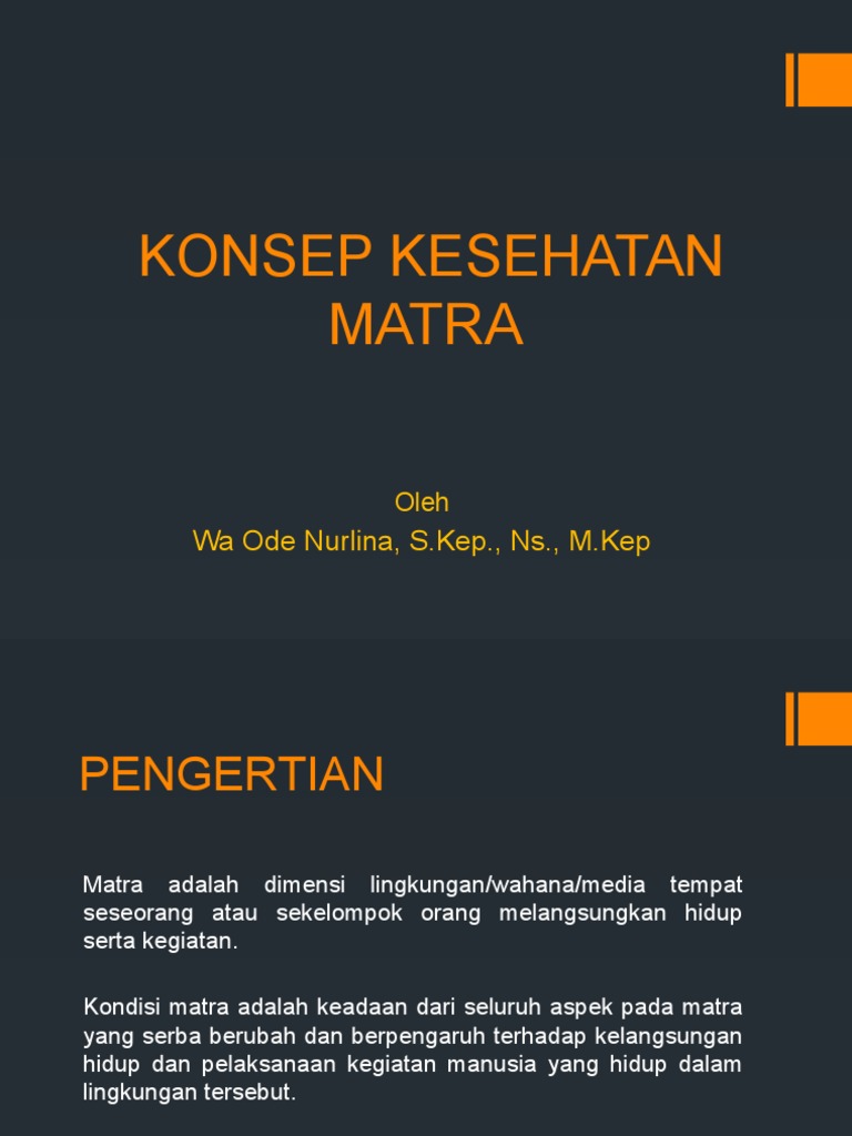 Konsep Kesehatan Matra | PDF