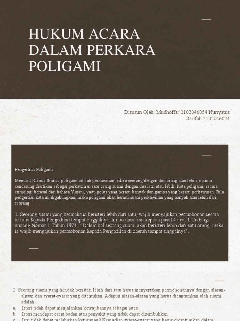 Hukum Poligami di Indonesia | PDF | Hukum